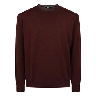 Barba Round-Neck Strickwaren - - Knitwear - Herren - Rot - M