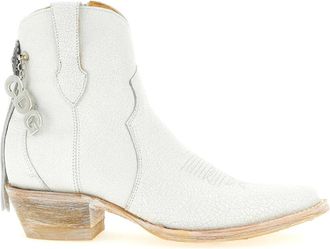 Comme Des Gar&ccedil;ons Femme, Chaussures, Blanc, Taille: 38 1/2 EU Bottines Texanes