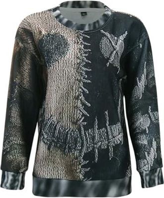 Generic Pull surdimensionn&eacute; printemps 2026 style europ&eacute;en d&eacute;contract&eacute; automne hiver tricot ample design &eacute;paule, Noir, 5XL