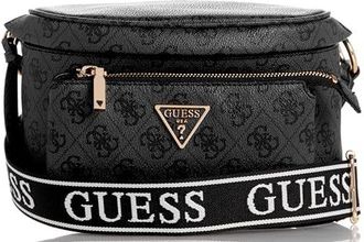 Guess Power Play Sling, Sangle, bandoulière Femmes, Logo Charbon, Taille Unique