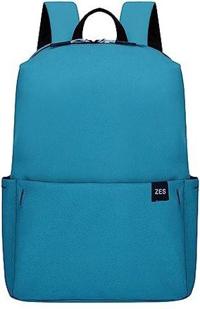 Generic 2025 - Sac &agrave; dos d&eacute;tudiant tendance - Couleur unie - L&eacute;ger et confortable - Bandouli&egrave;re de voyage en plein air - Grande capacit&eacute; - Pour femme, bleu ci