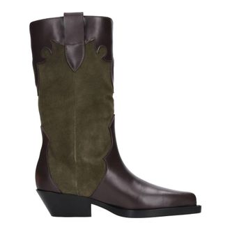 Anna F. Femme, Chaussures, Vert, Taille: 41 EU High Bottes
