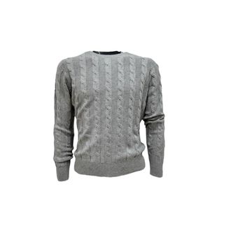 Cashmere Company M&auml;nner flechten Pullover - - Sweatshirts & Hoodies - Herren - Grau - XL