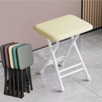 Generic Tragbarer Klapphocker, Stuhl mit R&uuml;ckenlehne f&uuml;r Wohnzimmer & Bar - leicht zu verstauen, drinnen/drau&szlig;en - bequemer, gepolsterter Sitz