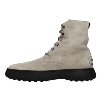 Tod's Wildleder Schn&uuml;rstiefel - - Shoes - Herren - Grau - 40 EU