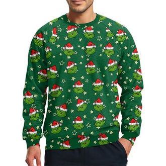 Generic Le Grinch Pull De Noel Homme Enfant Sweat Ugly Moche Sweater Pyjama Sweats Femme Christmas Sweatshirts Costume Famille Drole Noel The Vetement Adulte 