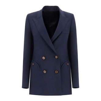 Blaz&eacute; Milano Femme, Vestes, Bleu, Taille: 40 FR Blazer en Laine Marine &Eacute;l&eacute;gant Style Polyvalent