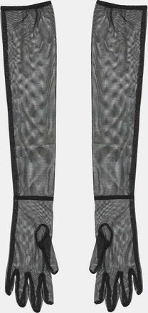For Love & Lemons Lange Handschuhe aus T&uuml;ll in Schwarz