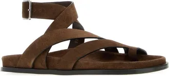 Alohas Suede Sandals - Brown