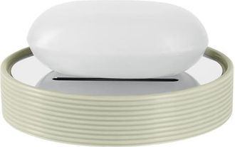 Spirella Tube Ribbed Seifenschale Grau, Stein, Grey, 10.5x10.5x2.5 cm