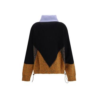 Marni Jacquard Color-Block Wool Sweatshirt - Multicolor