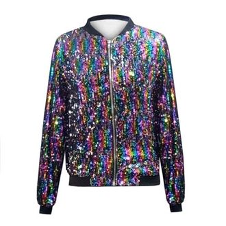 Generic Femmes &agrave; paillettes femmes femmes femmes top &agrave; paillettes - v&ecirc;tements dext&eacute;rieur d&eacute;contract&eacute;s &agrave; manches longues l&eacute;gers pour sortir cardigan &agrave; paillett