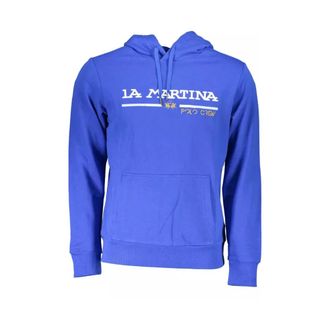La Martina Blauer Baumwoll-Hoodie mit Stickerei - - Sweatshirts & Hoodies - Herren - Blau - 2XL