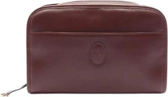 Cartier Sac pochette en cuir Must Line Pre-owned - Femme - Pre-owned - Rouge - Taille: ONE Size