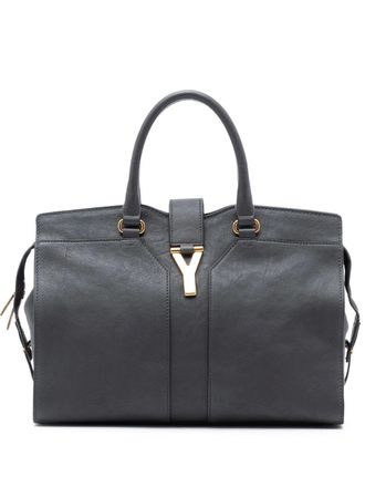 Saint Laurent sac &agrave; bandouli&egrave;re Cabas Chyc m&eacute;dium en cuir (2000-2012) - Gris