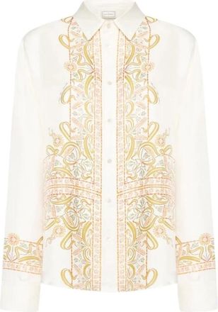 Pierre-Louis Mascia Femme, Blouses et Chemises, Beige, Taille: 36 FR Chemise &agrave; manches longues Aloebio