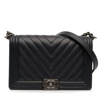 Chanel Pre-owned The Boy Flap Sac Bandouli&egrave;re - Femme - Pre-owned - Noir - Taille: ONE Size