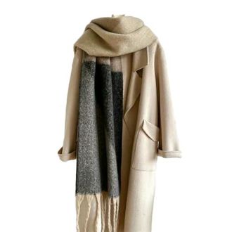 Generic QXDZSW &Eacute;charpe en cachemire ch&acirc;le &eacute;pais chaud couverture longue glands doux ch&acirc;les tour de cou &eacute;charpes pashmina &eacute;charpe pour femme, DS043-01, taille 