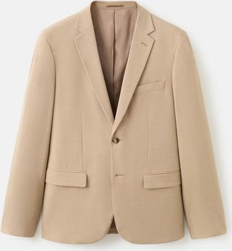 Mango Veste costume París super slim-fit beige - Homme - 44 - MANGO MAN
