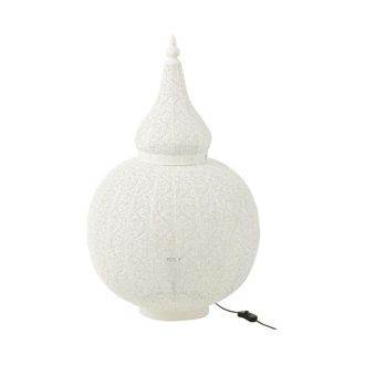 Paris Prix Paris Prix - Lampe &agrave; Poser en M&eacute;tal Aladin 77cm Blanc