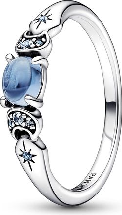 Pandora Disney Aladdin Prinzessin Jasmin Ring aus Sterling Silber mit künstlich hergestellten Kristallen, aus der Disney x Collection, Größe: 58, 192344C01-58