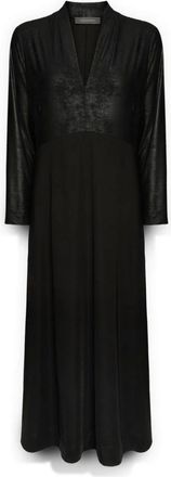 Elena Miro Femme, Robes, Noir, Taille: 36 FR Robe Longuette en Deux Mati&egrave;res