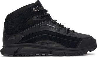 Tommy Hilfiger Schn&uuml;rstiefeletten Hilfiger Wp Mix Chukka Runner FM0FM06022 Schwarz