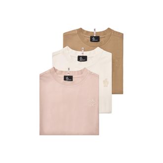 Moncler Moncler Logo Patch Cotton Blend T-shirt (three Pack), Women, Multicolour, Size: Xs