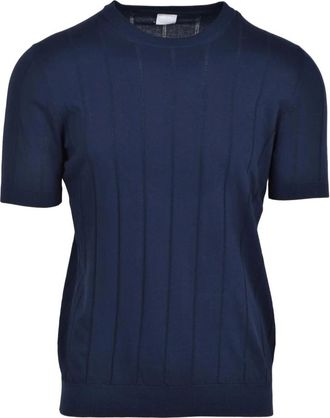 Eleventy Homme, Pulls, Bleu, Taille: XL Pull en Tricot de Coton