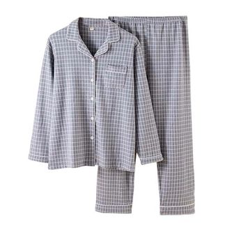 Generic Pyjama Homme Hiver Pyjama Polaire Homme Peignoir en Polaire Shaggy Ultra Doux et Chaud Robe de Maison Confortable pour D&eacute;tente &agrave; Domicile