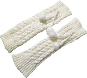 Generic Lot de 2 paires de jambières pour femme pour la danse, le patinage sur glace, tendance, couleur unie, confortable, chaussettes dautomne et dhiver, cha