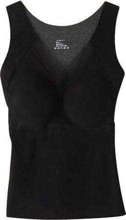 Generic Sous-v&ecirc;tements thermiques dhiver pour femme - D&eacute;bardeur sexy extr&ecirc;mement profond - Chaud - Avec soutien-gorge - Haut camisole - Col en V - Maillot de 