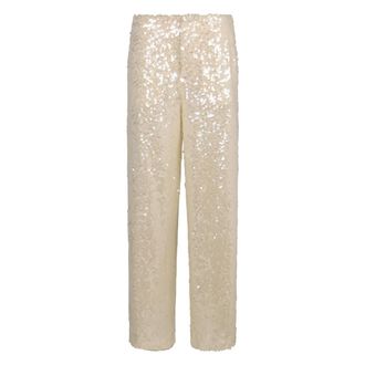 Alberta Ferretti Femme, Pantalons, Beige, Taille: 38 FR Pantalons