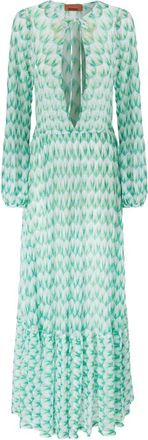 Missoni V-neck Patterned Beach Dress