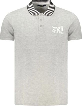 Cavalli Short Sleeve Polo - - Tops - Herren - Grau - M