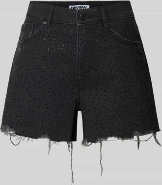 Review Regular Fit Jeansshorts aus reiner Baumwolle