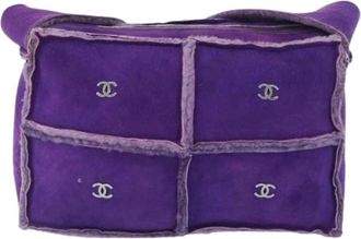 Chanel Femme, Pre-owned, Violet, Taille: ONE Size Sac en daim Pre-owned