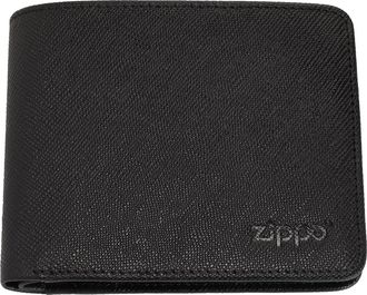 Zippo Geldb&ouml;rse - Saffiano-Leder - Schwarz - Portemonnaie f&uuml;r Damen und Herren - Portmonee mit RFID-Schutz - Geldclip - Ideal f&uuml;r Karten und Scheine
