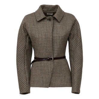 P.A.R.O.S.H. Pied-de-poule Blazer - - Jackets - Damen - Beige - S