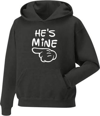 Generico Ensemble festif de Saint-Valentin pour couple élégant Sweat-shirt de Saint-Valentin pour femme avec capuche, gris foncé, XXL