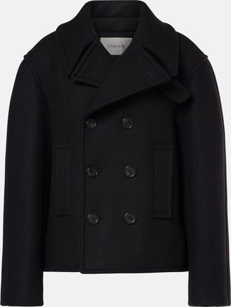 Saint Laurent Oversize-Cabanjacke aus Schurwolle