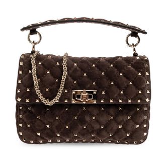 Valentino Garavani Rockstud Spike Medium Umh&auml;ngetasche - - Bags - Damen - Braun - ONE SIZE