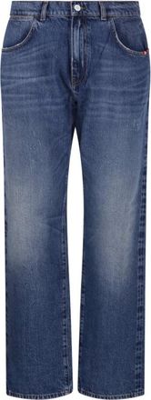 Amish Homme, Jeans, Bleu, Taille: W34 Jeans droits