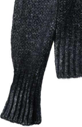 Avant Toi Open-Knit Crew Neck Sweater - Navy