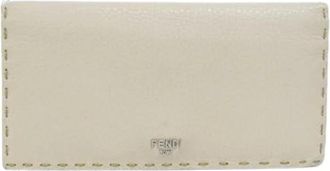 Fendi Portefeuille long (bi-pli) Pre-owned - Femme - Pre-owned - Beige - Taille: ONE Size
