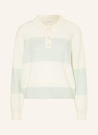 Comma Comma Strick-Poloshirt weiss