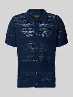 Premium by Jack & Jones Modern Fit Freizeithemd in Strick-Optik mit Knopfleiste