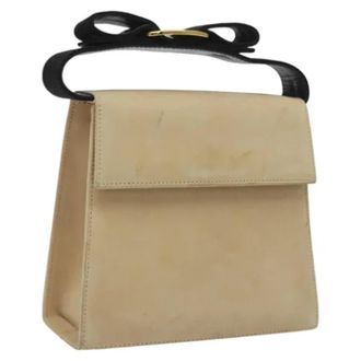 Ferragamo Pre-owned Wildleder handtaschen - - Pre-owned - Damen - Beige - ONE SIZE