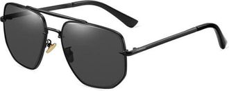 Generic Lunettes de soleil surdimensionnées tendance pour femmes avec monture en métal polygonale lunettes de soleil protection UV400 lunettes de soleil vinta