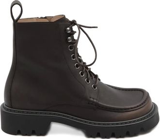 Loewe Stiefeletten mit Schn&uuml;rung - Braun